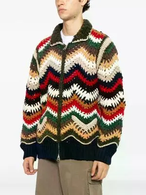 Sacai Mix-crochet Knitted Blouson