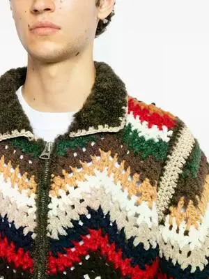 Sacai Mix-crochet Knitted Blouson