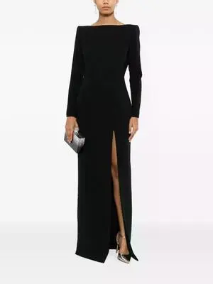 Alex Perry Boatneck Long Sleeves Gown
