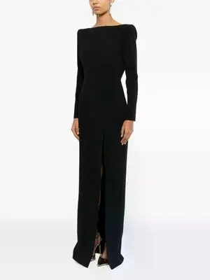 Alex Perry Boatneck Long Sleeves Gown