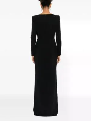 Alex Perry Boatneck Long Sleeves Gown