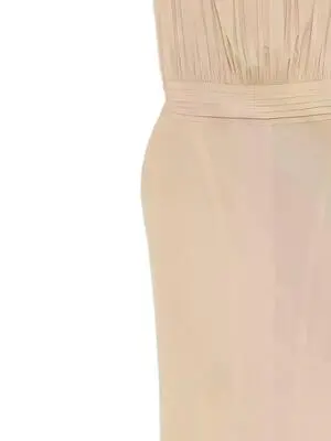 HERVE L. LEROUX Draped Fishtail Gown