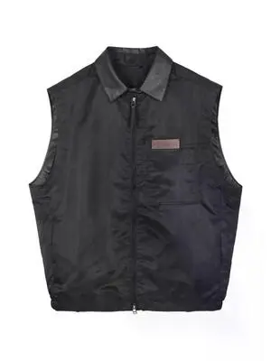 CROQUIS Logo-patch Zip-up Gilet - Black