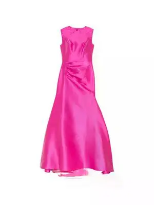 ISABEL SANCHIS Ruched Fishtail Gown - Pink