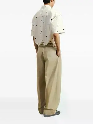 CROQUIS Belted Straight-leg Trousers