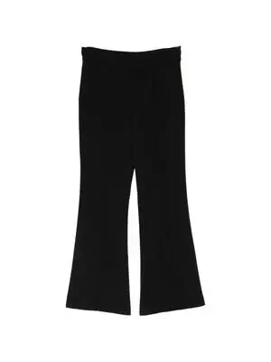 Pamella Roland High Waisted Skinny Flare Pants - Black