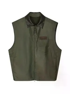 CROQUIS Zip-up Pocket-detail Vest - Green