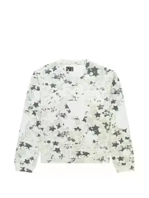 SP5DER Beluga Star-print Thermal Sweater - White