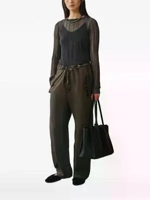 LESS Openwork Slim-fit Sweater - Black