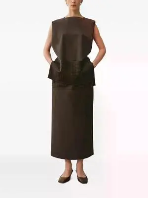 LESS Laser-cut Square-neck Top