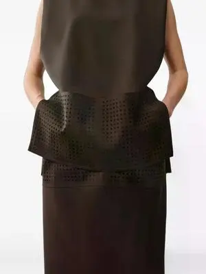 LESS Laser-cut Square-neck Top