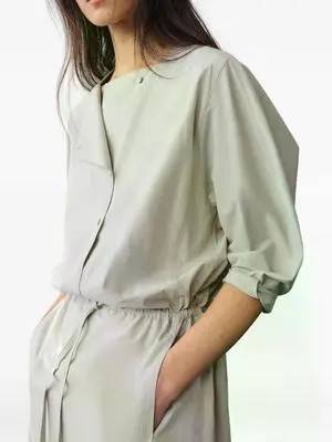 LESS Drawstring Long-sleeve Midi Dress