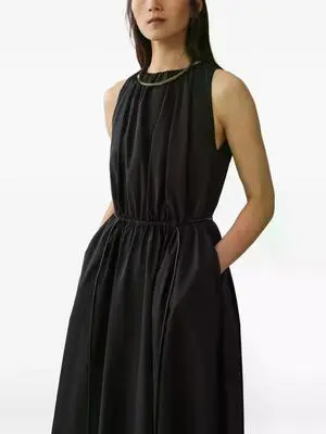 LESS Drawstring Sleeve Midi Dress
