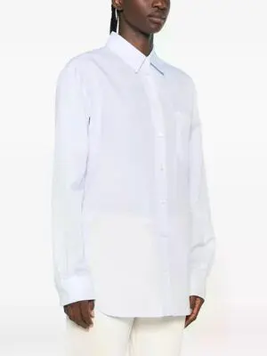 THE ROW Gavina Button-down Long-sleeve Shirt - Blue