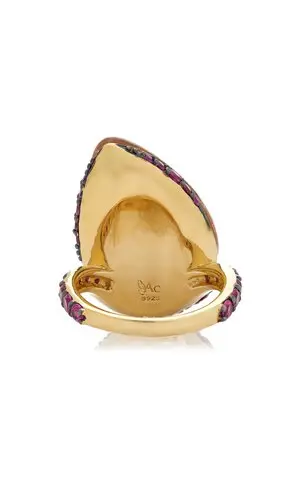 ANABELA CHAN Beetroot Elixir 18k Yellow Gold Gem And Ruby Ring