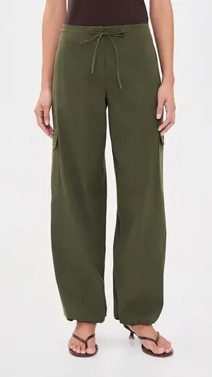 REFORMATION Sawyer Cargo Pants - Dark Green