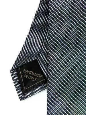 Brioni Patterned Silk Tie - Blue