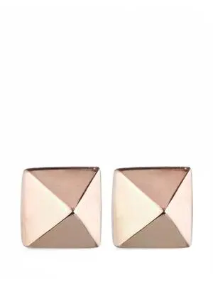 Eddie Borgo Gold-tone Polished Finish Pyramid Stud Earrings