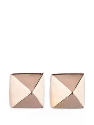Eddie Borgo Gold-tone Polished Finish Pyramid Stud Earrings
