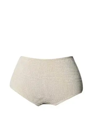 MULLER OF YOSHIOKUBO Shirred Bumpy Bikini Shorts - Neutrals