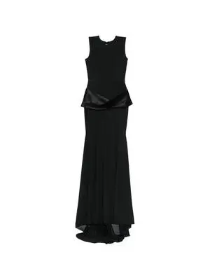 Alex Perry Strapless Corseted Draped Dress - Black