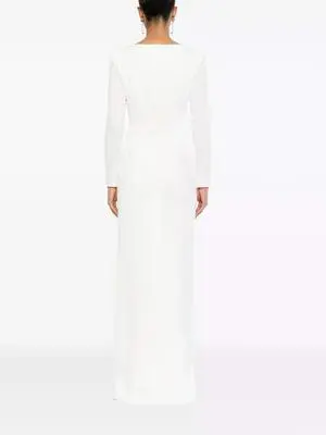 Alex Perry Boatneck Long Sleeves Gown