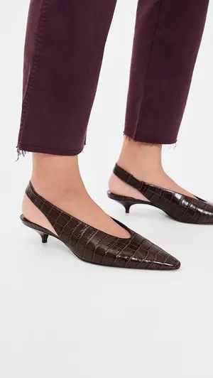 REFORMATION Calista Slingback Kitten Heels