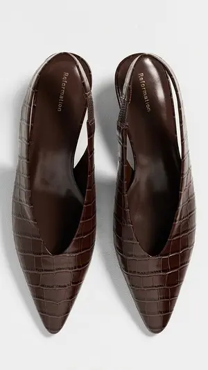 REFORMATION Calista Slingback Kitten Heels