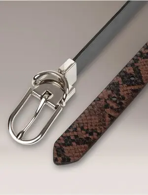 Calvin Klein Reversible Swivel Buckle Belt - Black