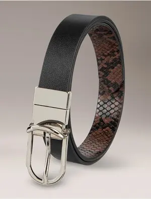 Calvin Klein Reversible Swivel Buckle Belt - Black
