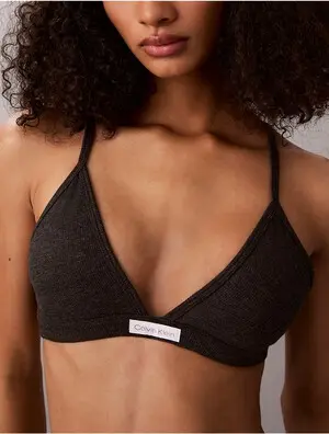Calvin Klein Classic Comfort Cozy Waffle Lightly Lined Triangle Bra