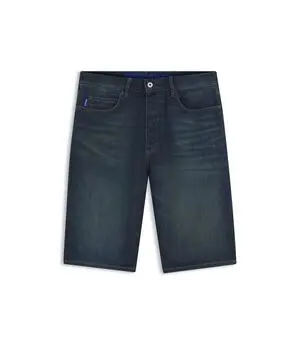 Hugo Straight-fit Shorts In Broken Twill Fabric