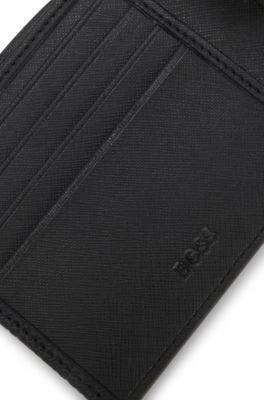 BOSS Billfold Wallet In Monogram-patterned Leather