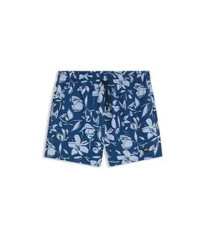 BOSS Swim Trunks With Allover Print - Dark Blue