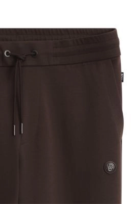 BOSS Cotton-blend Track Pants With Double B Monogram Badge