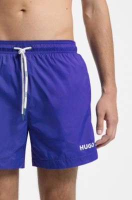 Hugo Swim Shorts With Contrast Logo Print