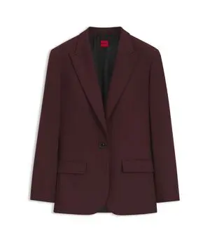 Hugo Modern-fit Blazer With Peak Lapels - Brown