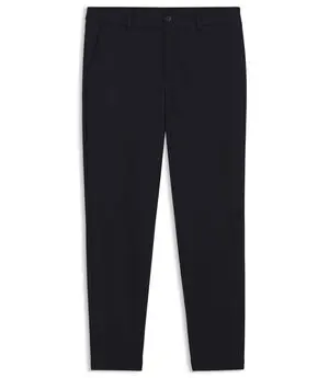 BOSS Tapered-fit Pants In Micro-patterned Stretch Jersey - Dark Blue