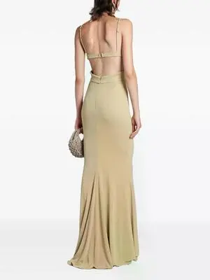 HIBOURAMA Venere Crystal-embellished Maxi Dress
