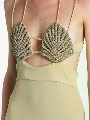 HIBOURAMA Venere Crystal-embellished Maxi Dress