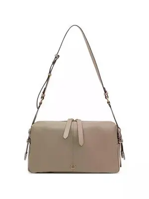 Pinko Buckle-detail Love Birds Shoulder Bag - Neutrals