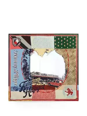 Tommy Hilfiger Patchwork Graphic-print Scarf - Neutrals