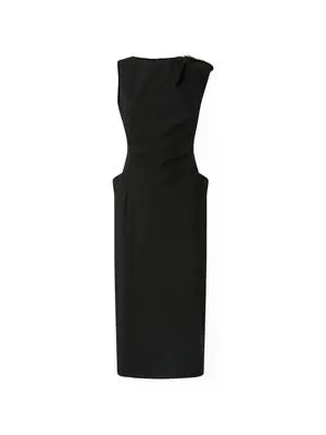 Pinko Crystal-embellished Gathered Dress - Black