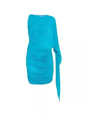 Alex Perry Drape-sleeve Mini Dress - Blue