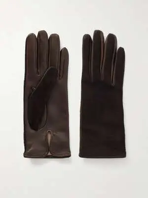 Nour Hammour Calf Hair Gloves - Brown