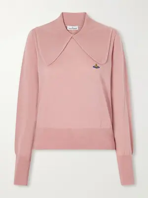 VIVIENNE WESTWOOD Bea Logo-embroidered Polo Sweater - Pink