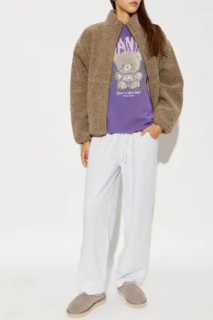 GANNI Have A Nice Day!" Teddy Bear Print Cotton T-shirt