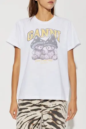 GANNI T-shirt With Colorful Print