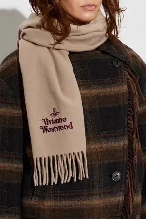 VIVIENNE WESTWOOD Wool Scarf With Logo