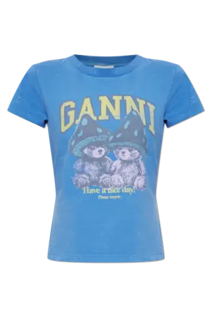 GANNI T-shirt With A Colorful Print
